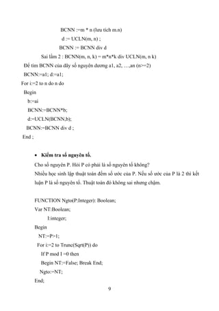 Bồi dưỡng HSG Tin chuyên đề thuật toán | DOC
