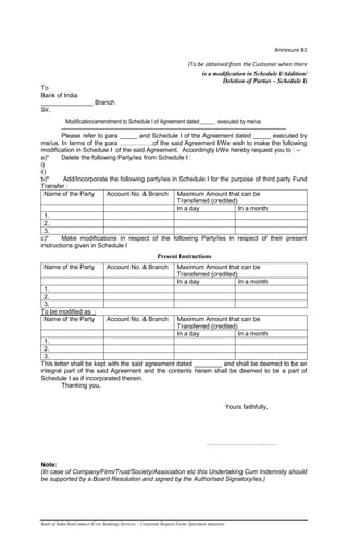 Boi internet banking corporate form | PDF