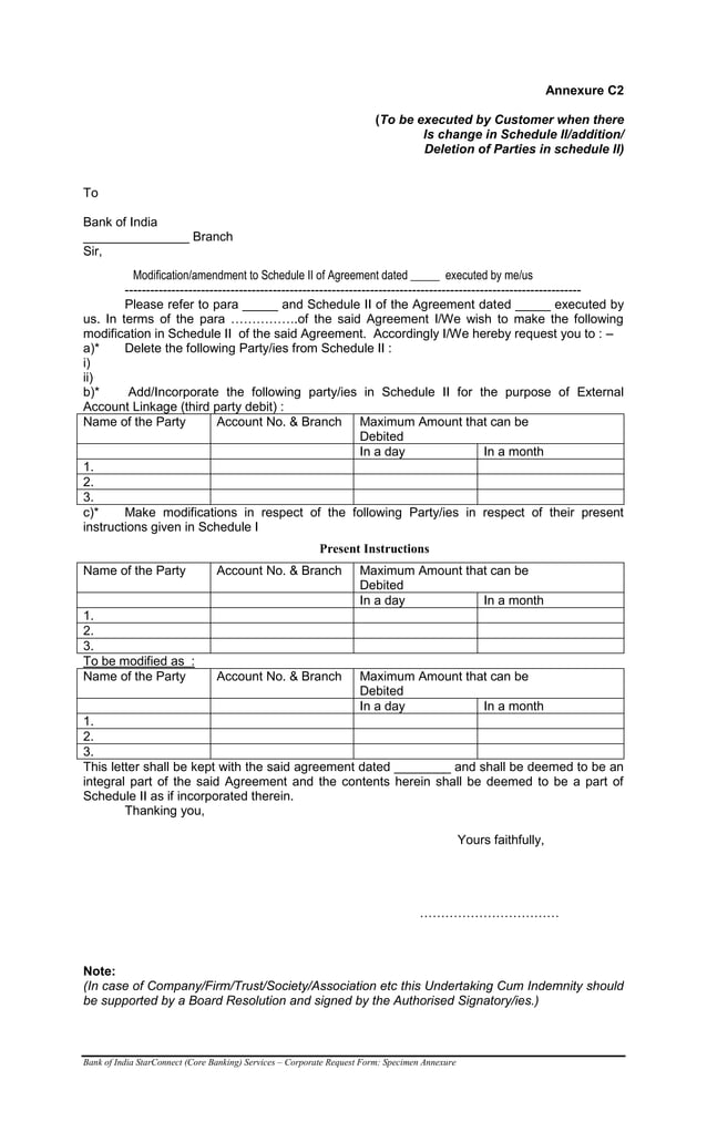 Boi internet banking corporate form | PDF
