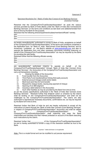 Boi internet banking corporate form | PDF