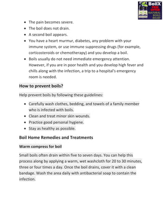 What Are The Home Remedies For Boils? | PDF