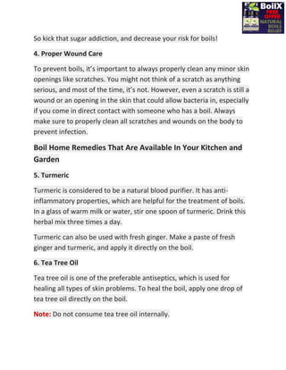 What Are The Home Remedies For Boils? | PDF