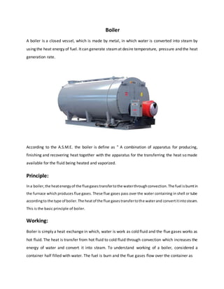 Boiler and its types | DOCX