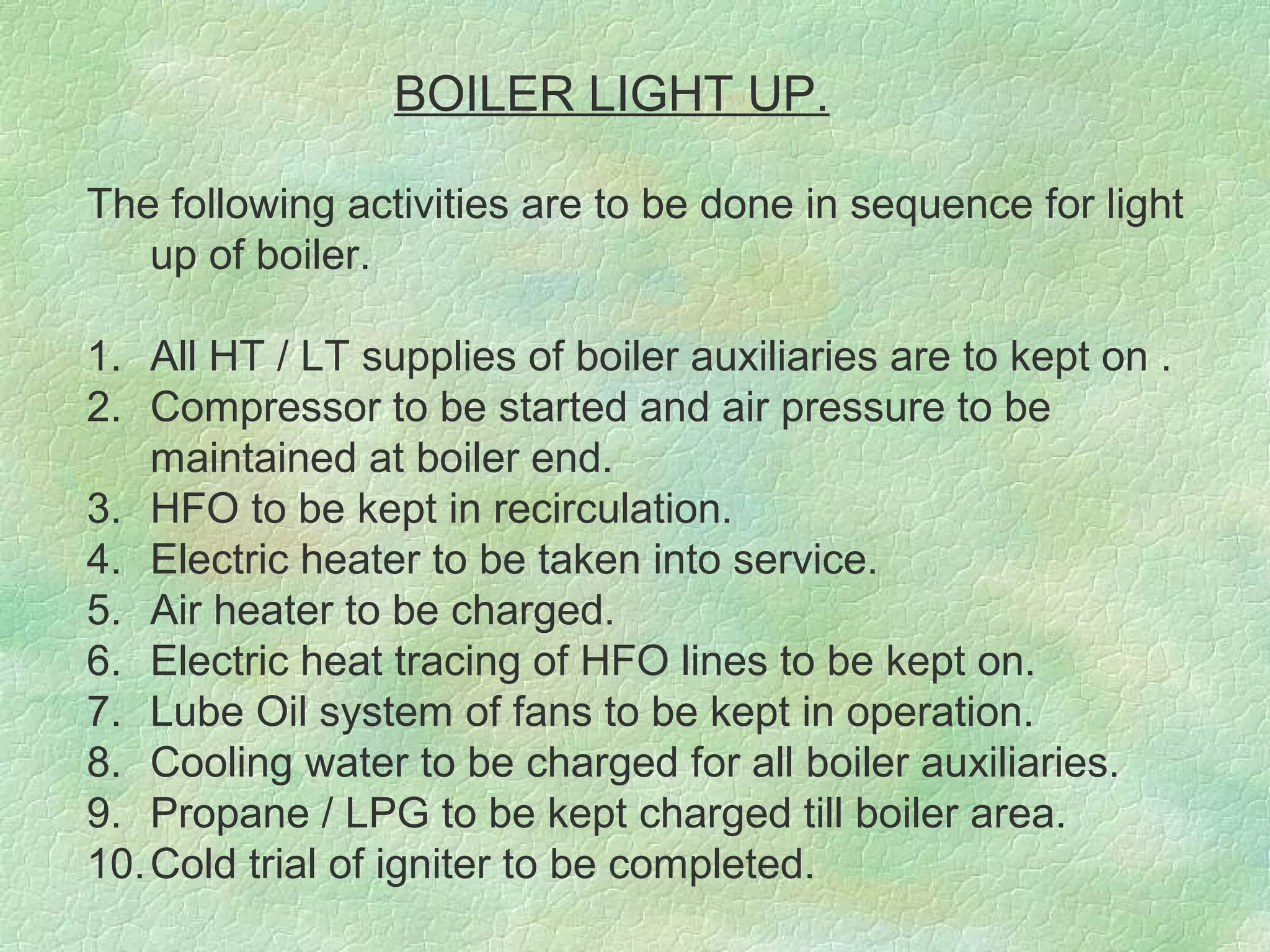 Boiler commissioning procedure | PPT