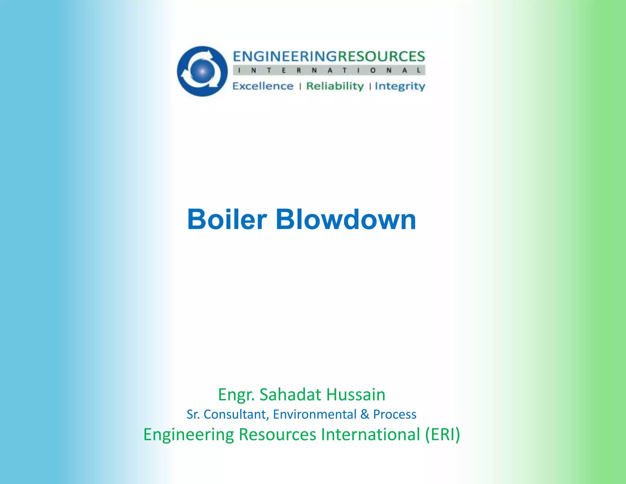 Boiler blowdown | PPTX