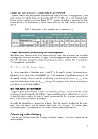 Boiler calculations | PDF