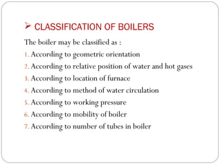 Boiler Introduction & Classification | PPT