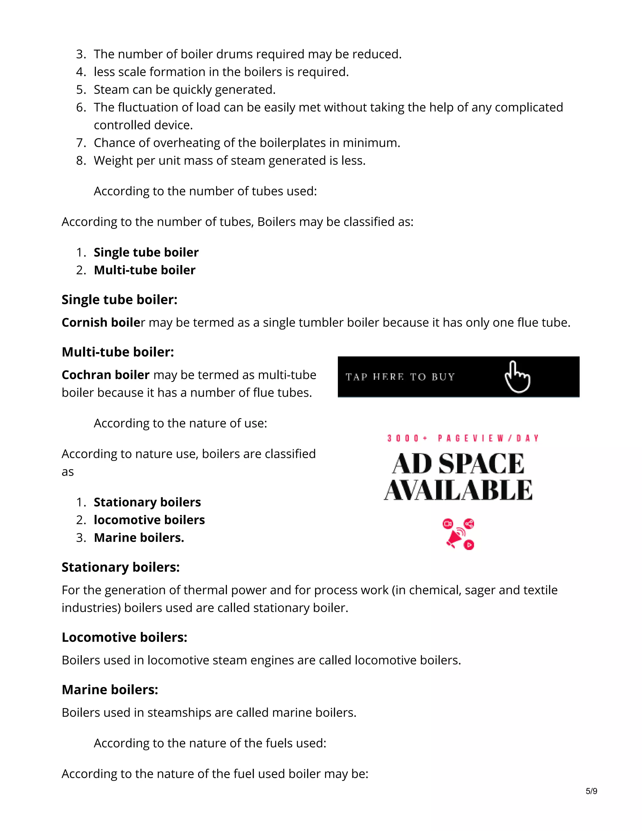 Boiler definition types applications necessity and fuel used with pdf ...