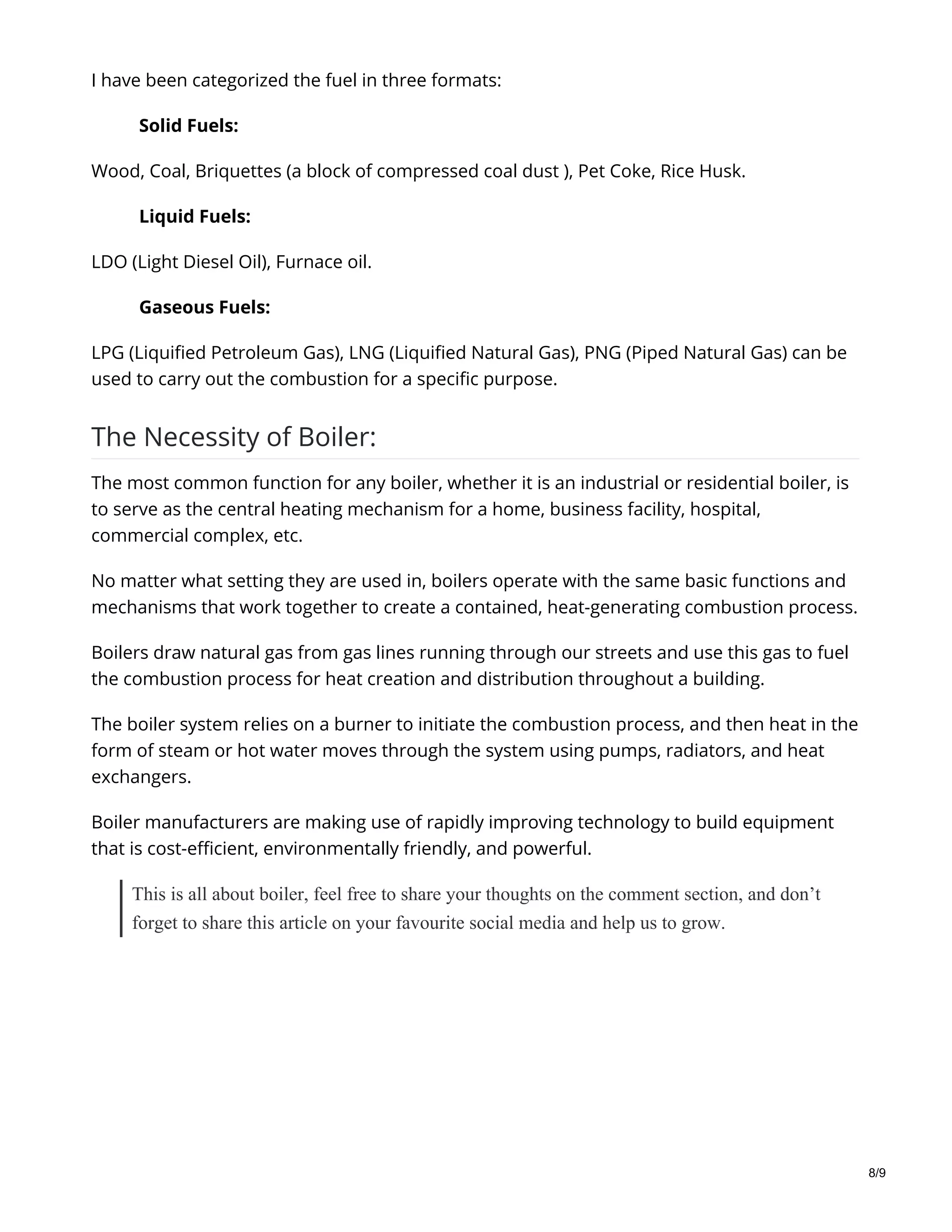 Boiler definition types applications necessity and fuel used with pdf ...