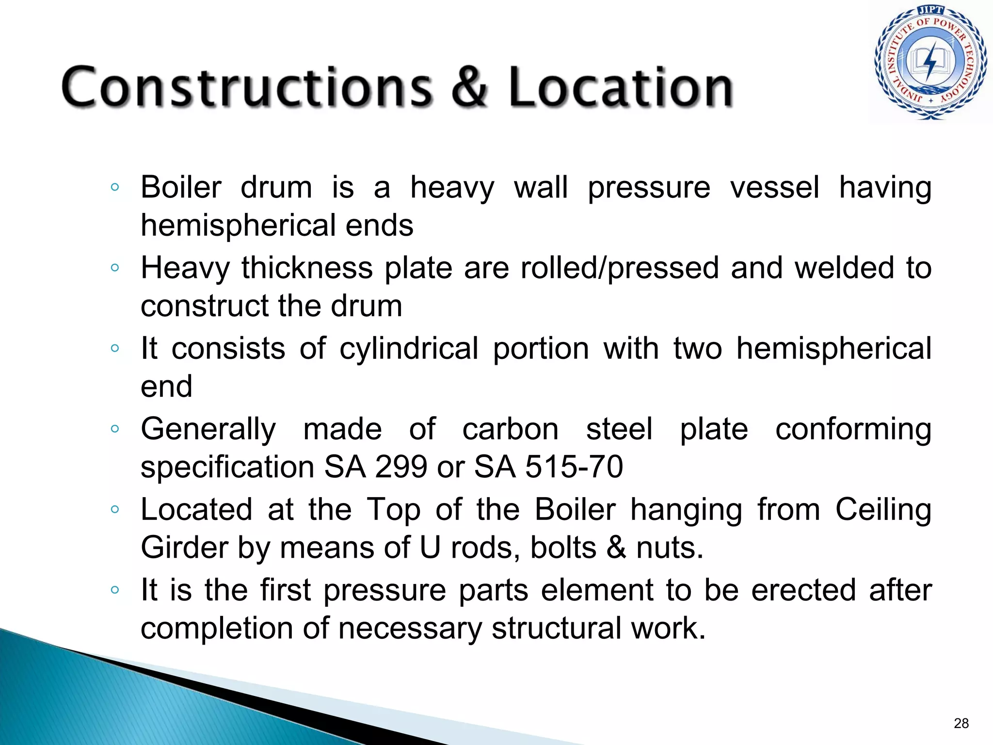 Boiler Drum And Its Internals | PPT