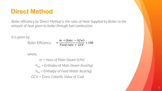 Boiler Efficiency Calculation by Direct & Indirect Method | PPTX
