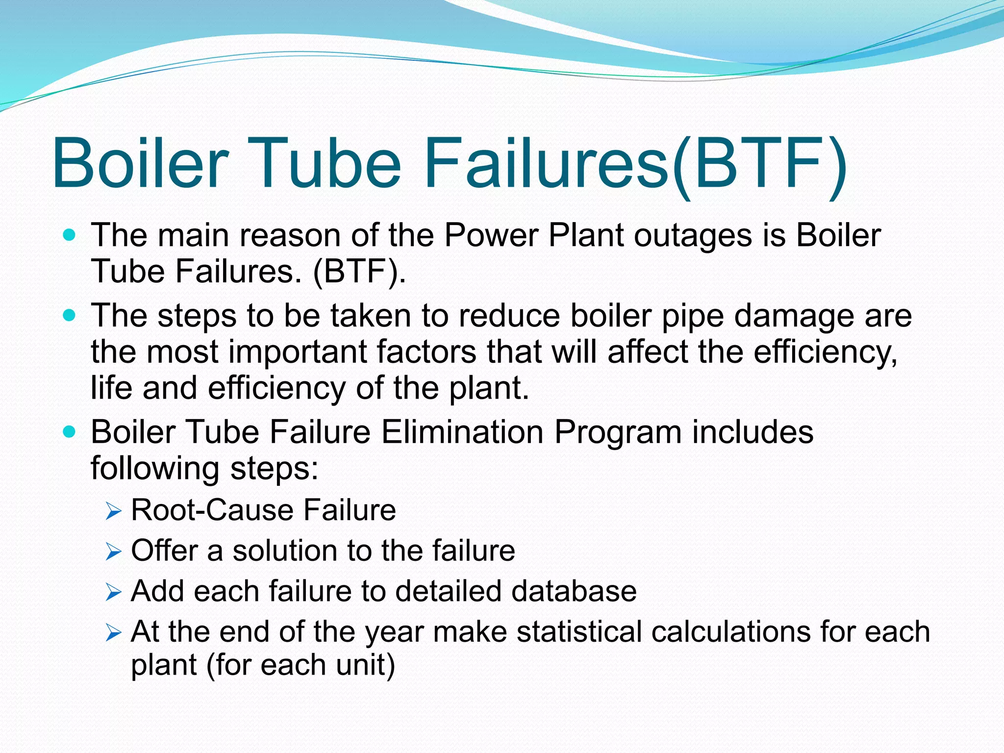 Boiler failure elimination program | PPTX