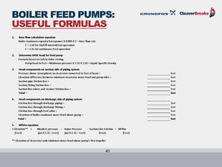 Boiler feed and pump sizing c-b and grundfos july 2016(1) | PDF