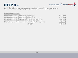 Boiler feed and pump sizing c-b and grundfos july 2016(1) | PDF