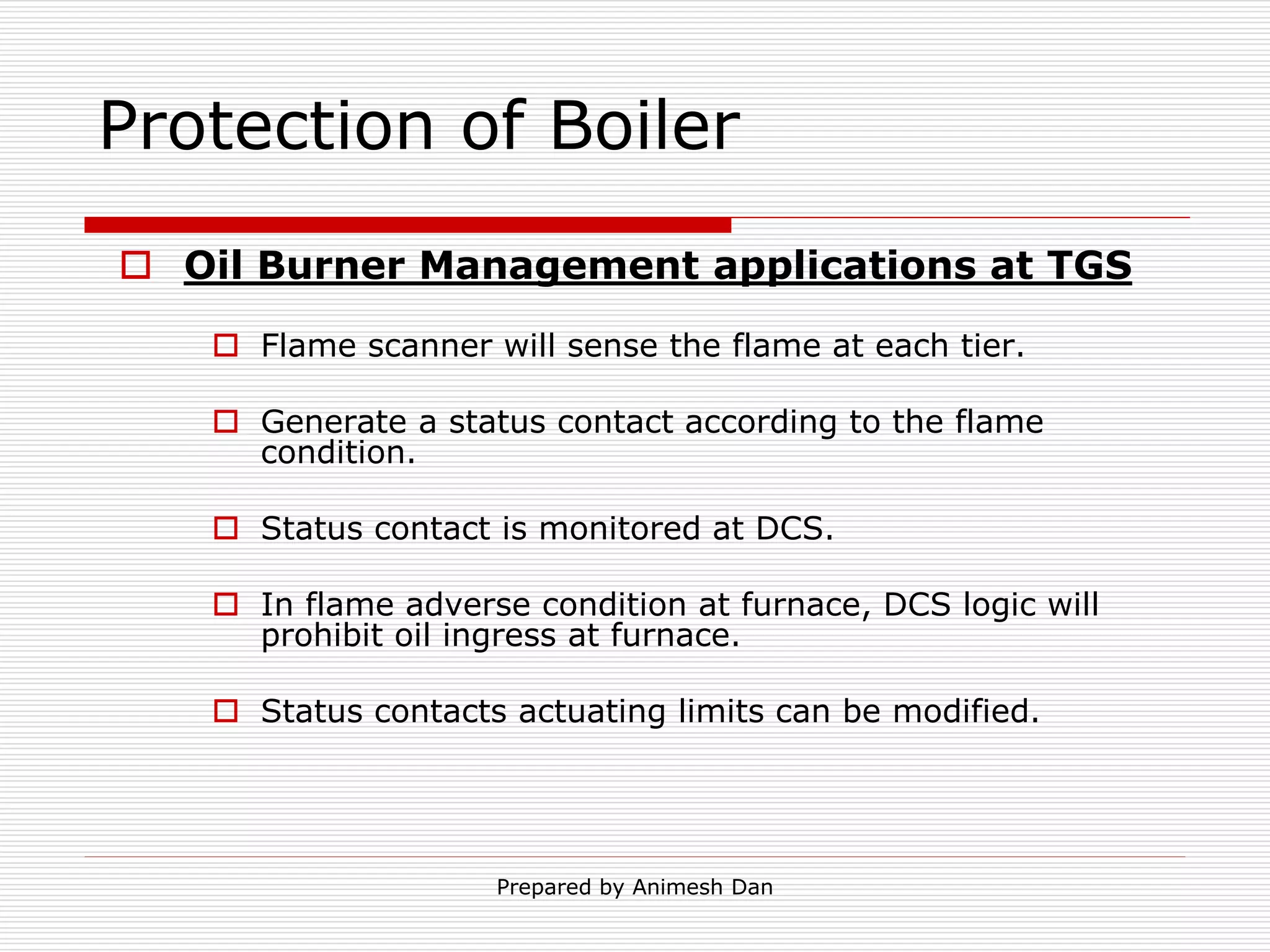 Boiler flame scanner retrofitting | PPSX