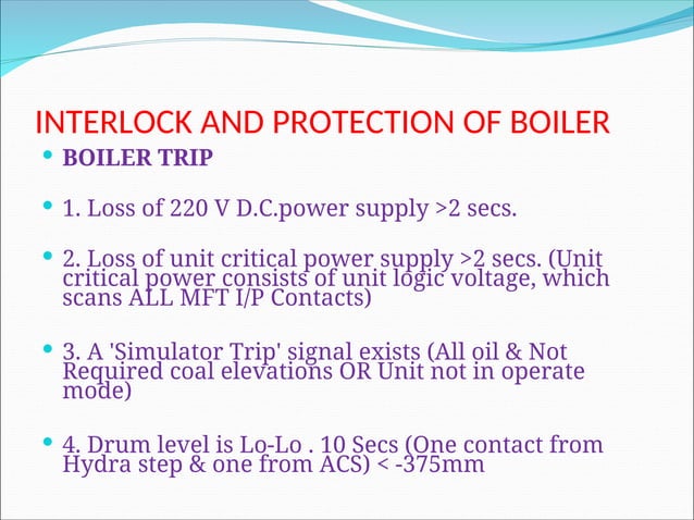 BOILER INTERLOCK and protection is sueful for safe boiler operation | PPT