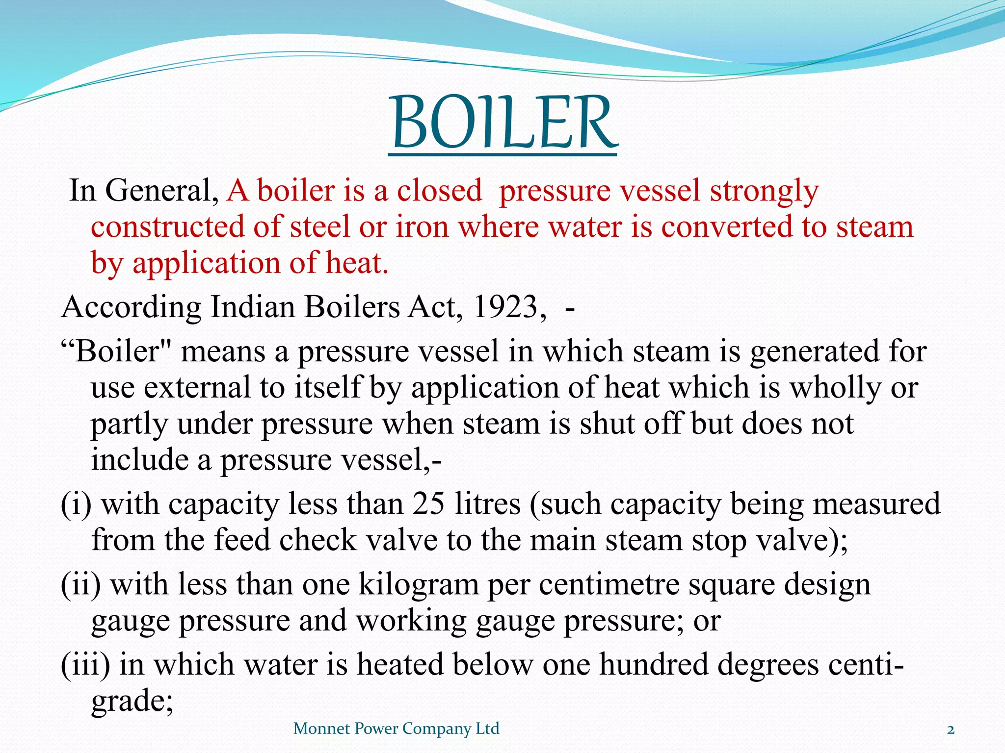 A Brief Introduction to Boilers | PPTX