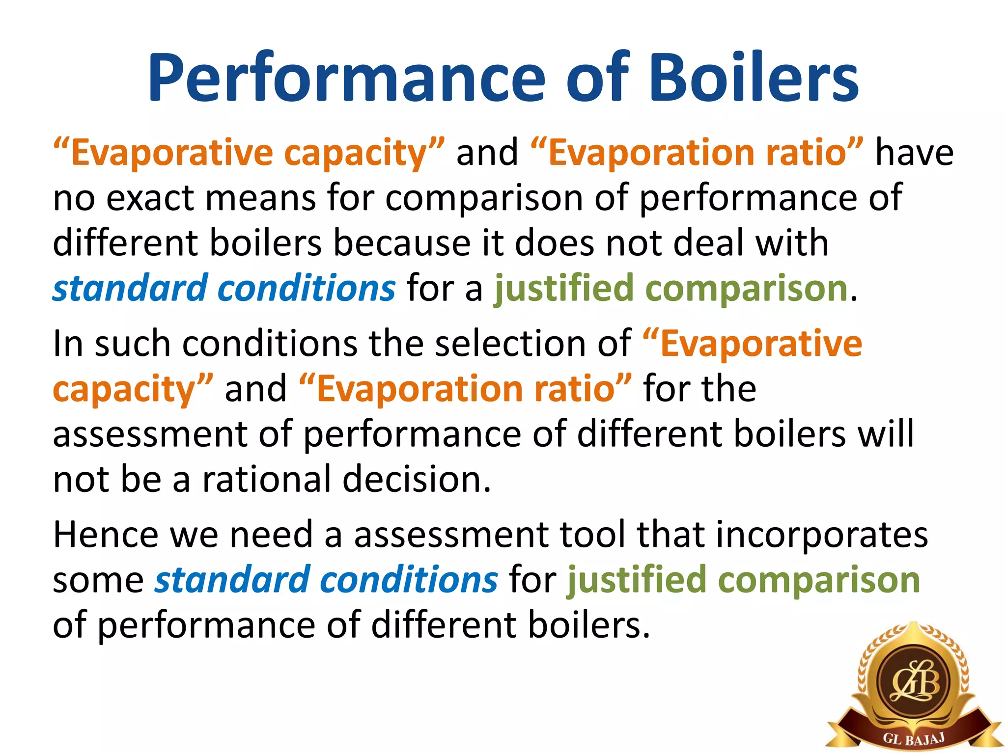 Boiler performance (Part 1) - Equivalent evaporation - Notes | PDF