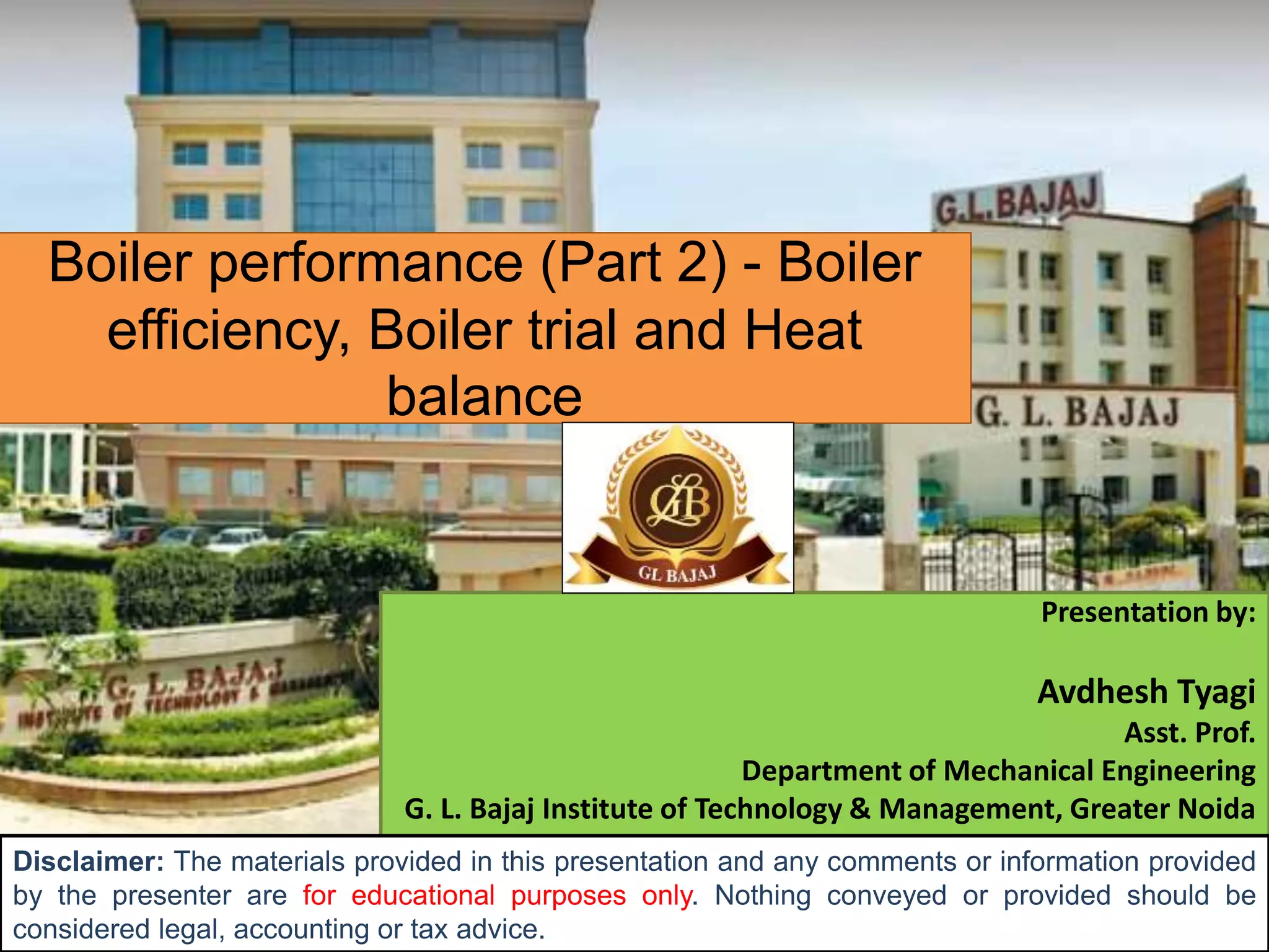 Boiler performance (Part 2) - Boiler efficiency, Boiler trial and Heat ...