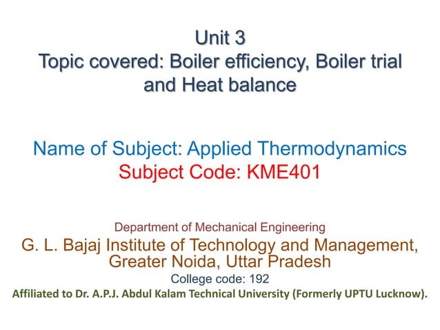 Boiler performance (Part 2) - Boiler efficiency, Boiler trial and Heat ...