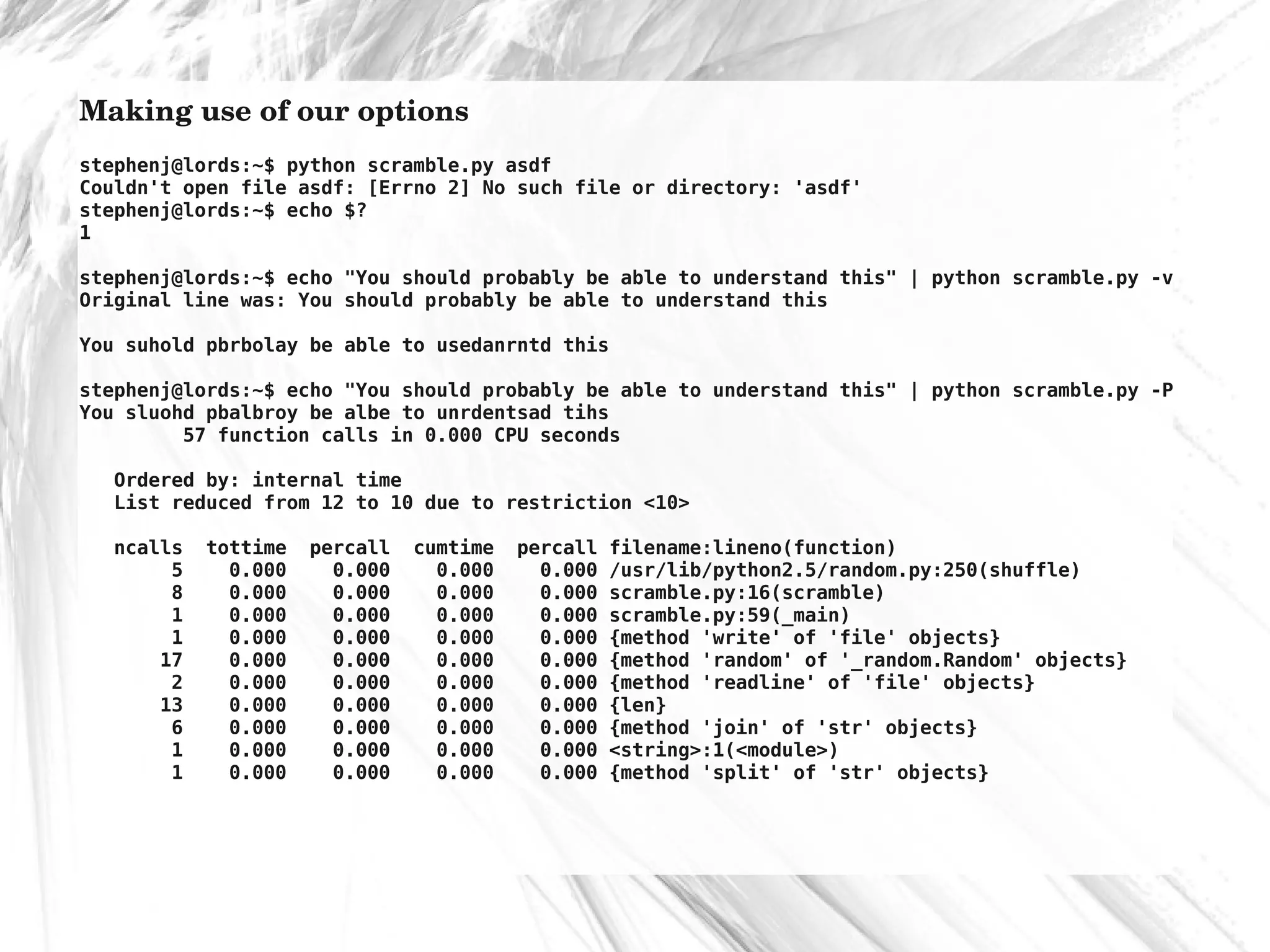 The bones of a nice Python script | PPT