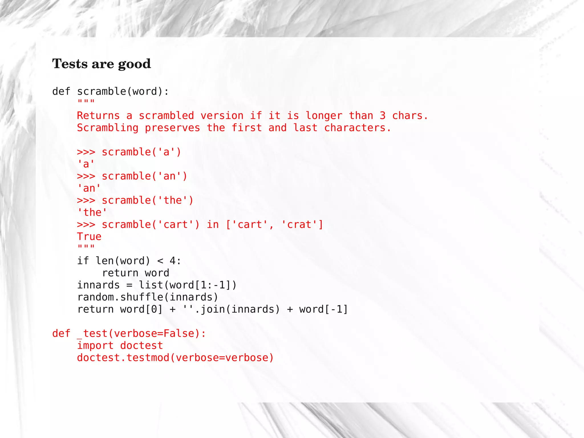 The bones of a nice Python script | PPT