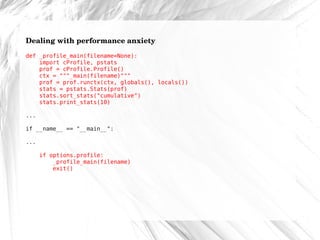 The bones of a nice Python script | ODP | Operating Systems | Computer Software and Applications