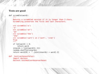The bones of a nice Python script | ODP | Operating Systems | Computer Software and Applications