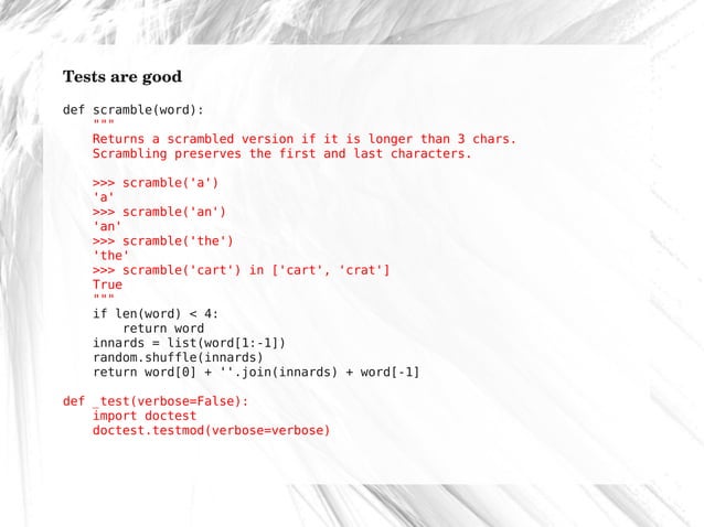 The bones of a nice Python script | PPT