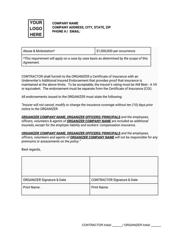 Boiler Plate Letter of Agreement | PDF
