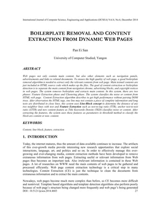 Boilerplate removal and content | PDF