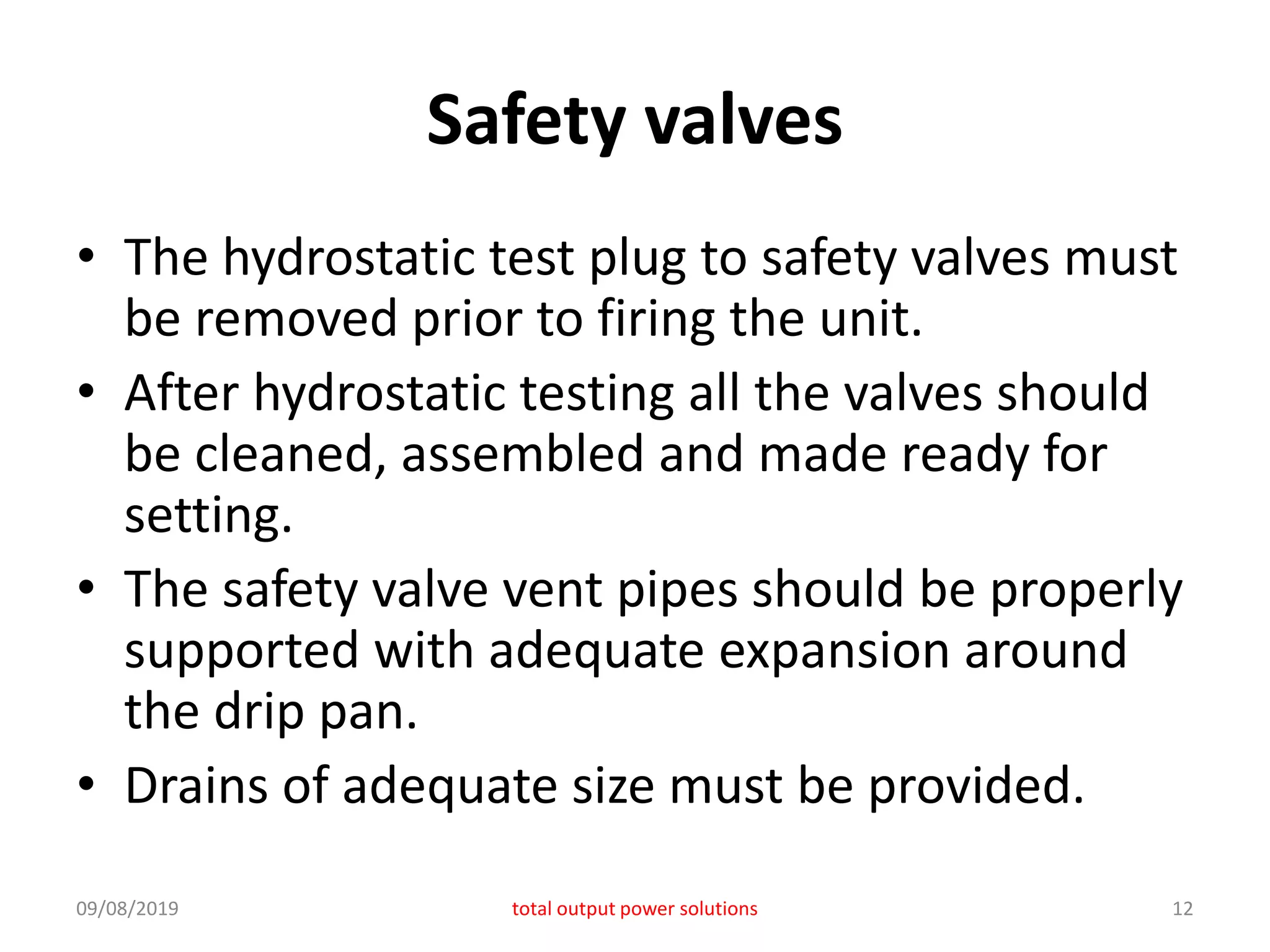 Boiler recommissioning procedure after capital overhaul | PDF
