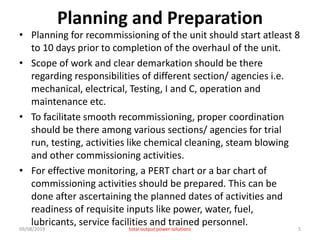 Boiler recommissioning procedure after capital overhaul | PDF