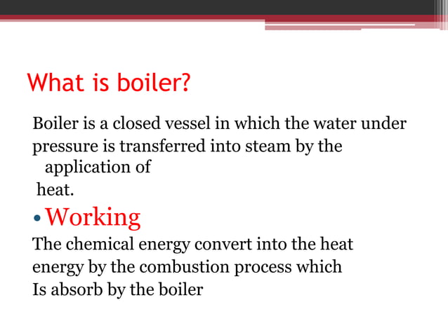 Boiler's | PPTX | Chemistry | Science