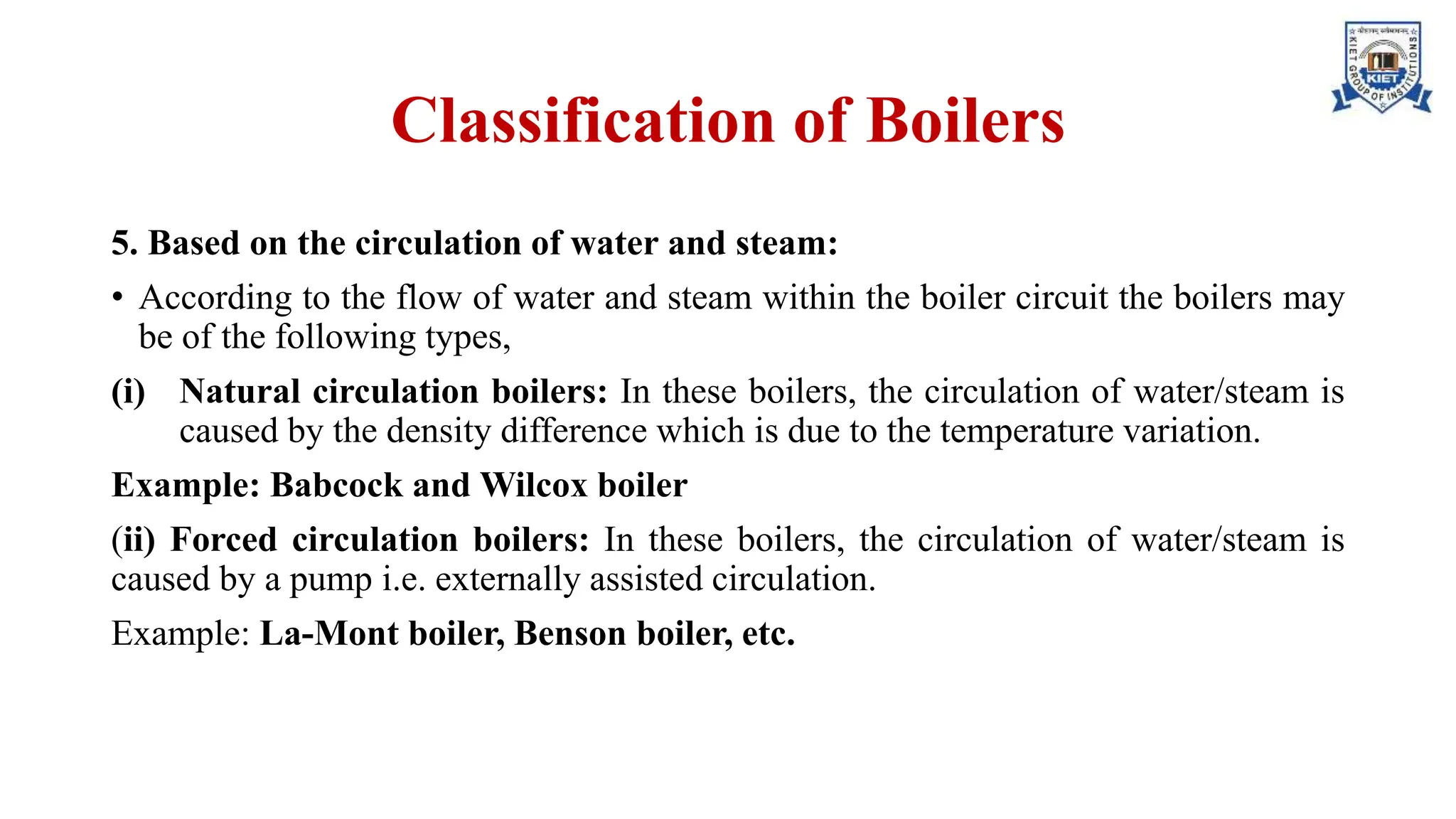 Boilers: classification, performance parameters, Draught and its calculations, | PPTX ...