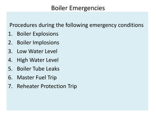 boiler turbine emergency | PPTX