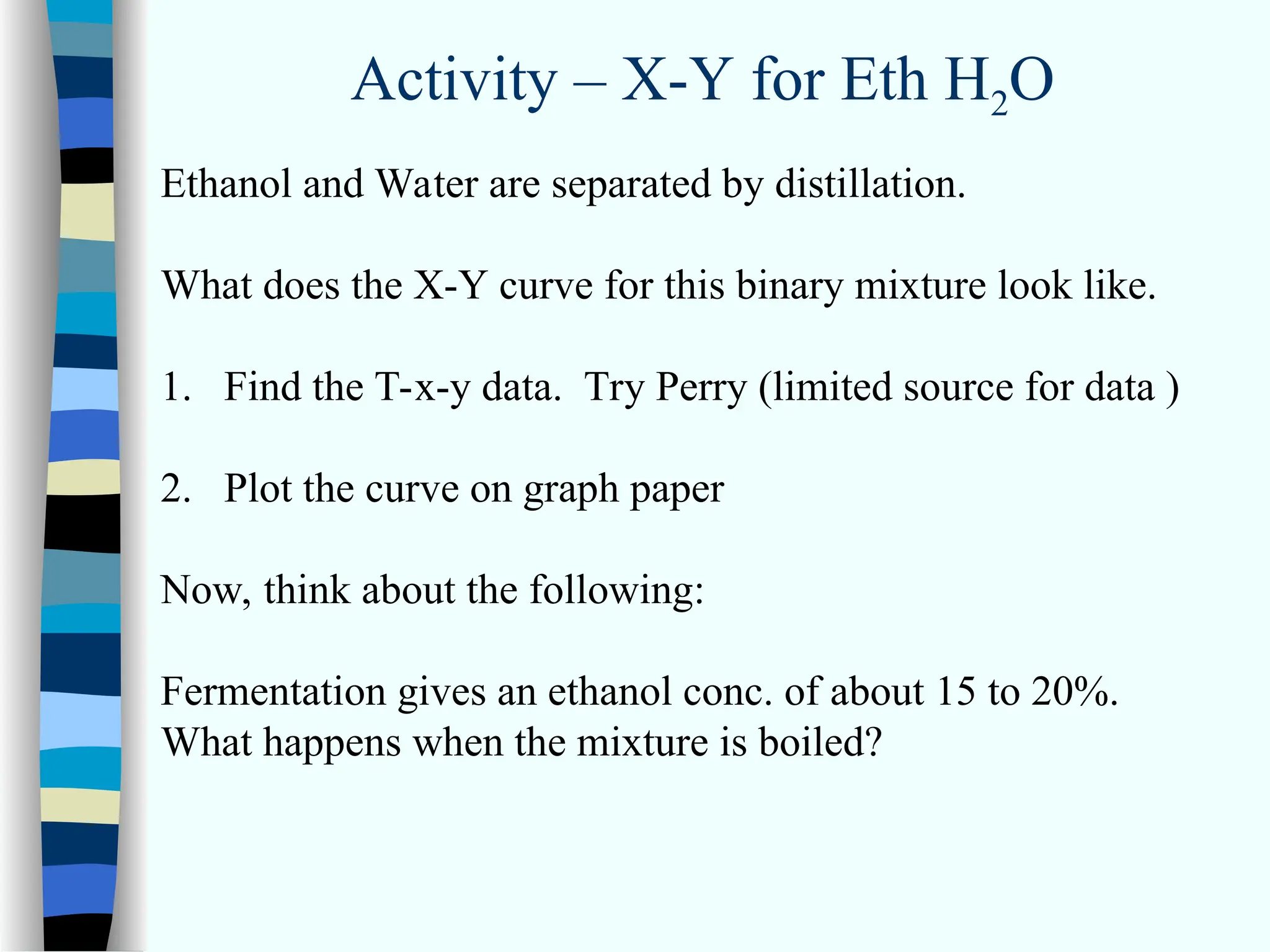Boiling a mixture along with txy diagram | PPT