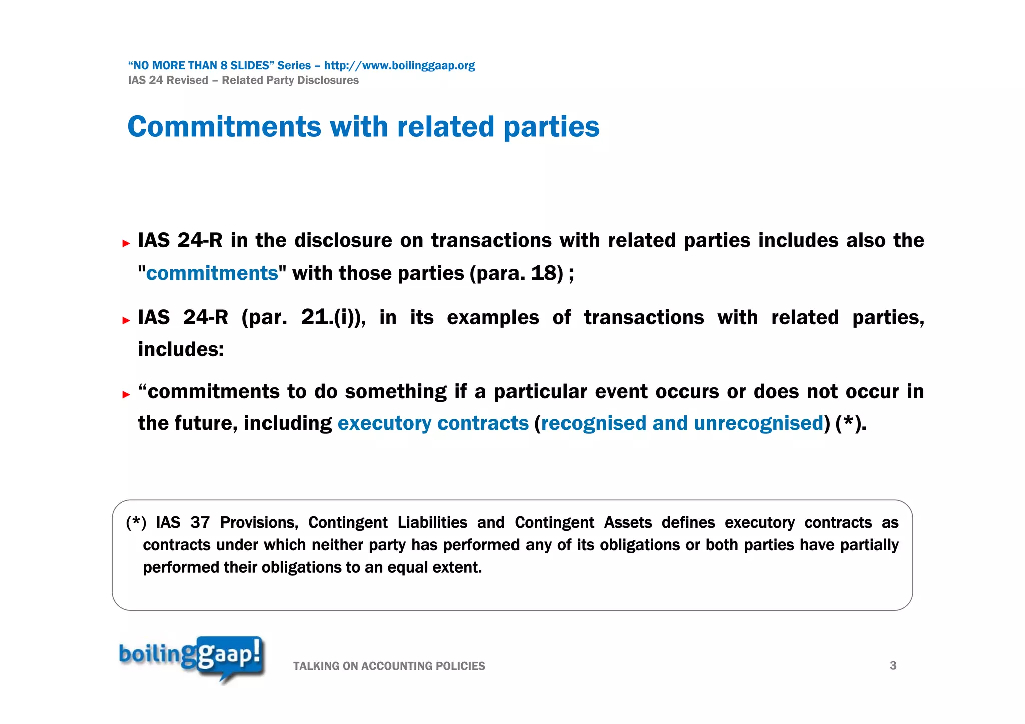 Boilinggaap - IAS 24 revised | PPT