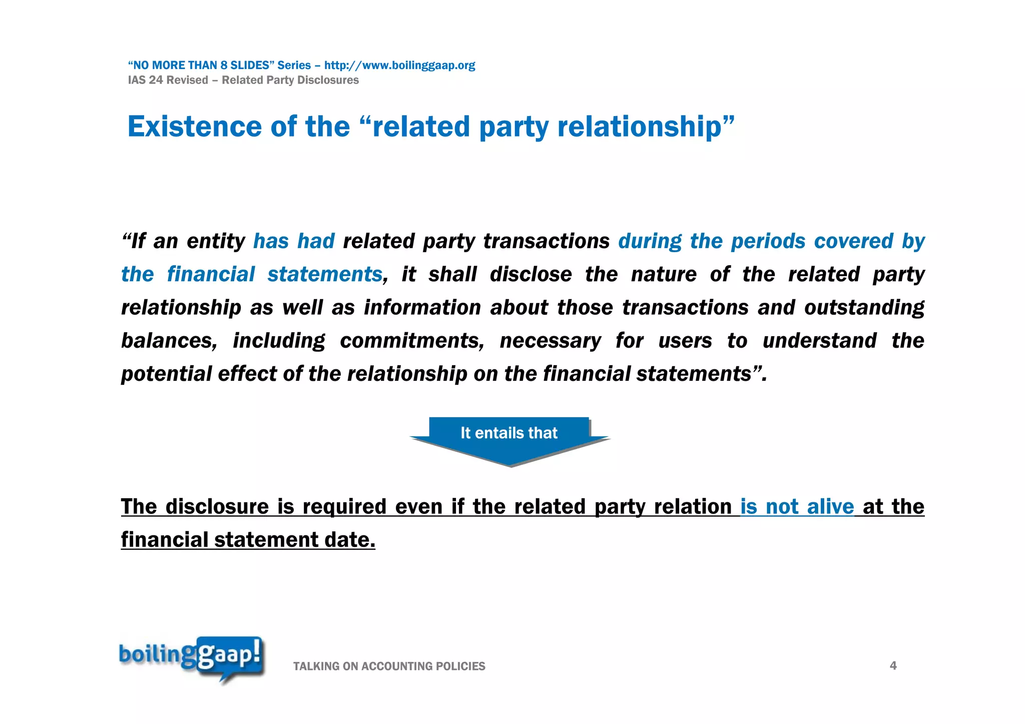 Boilinggaap - IAS 24 revised | PPT
