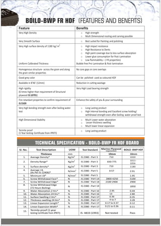 BOILO-Boiling Water Proof HDF | PDF