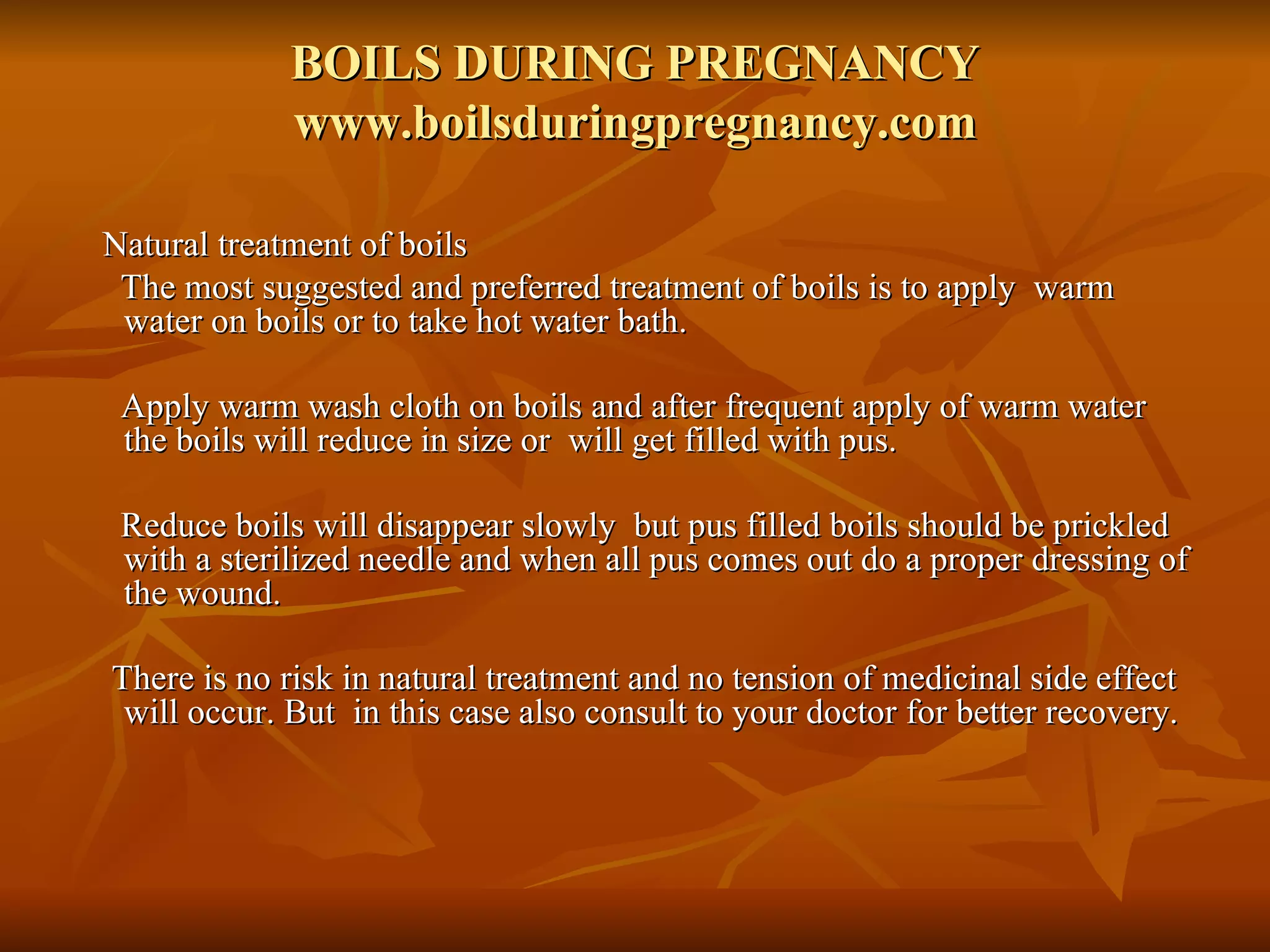 Boils | PPT | Pregnancy | Reproductive Health