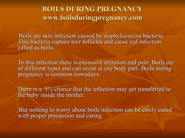Boils | PPT | Pregnancy | Reproductive Health