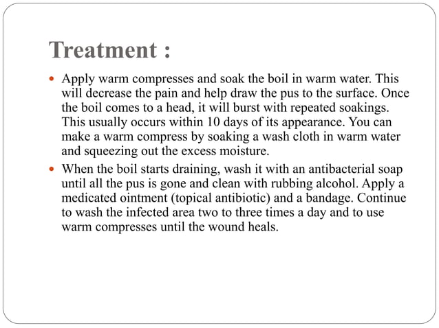 Boils | PPTX | First Aid | Injuries