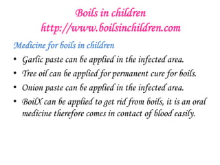 Boils in children | PPTX