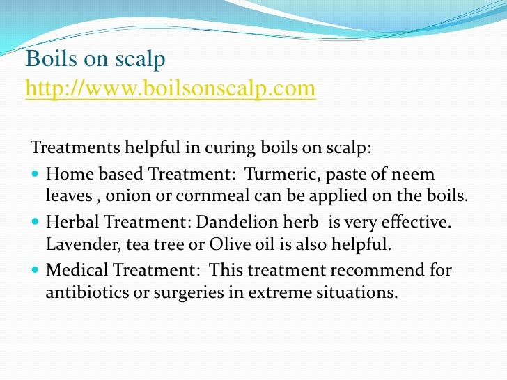 Boils on scalp