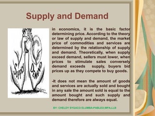 LAW OF SUPPLY AND DEMAND | PPT