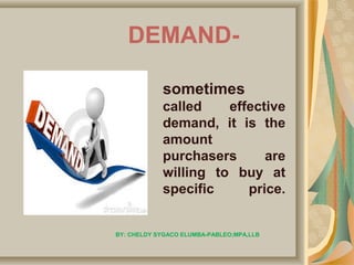 LAW OF SUPPLY AND DEMAND | PPT