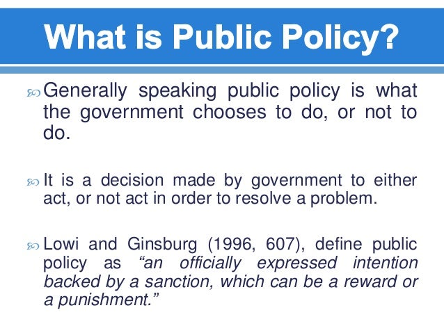 Introduction to Policy Analysis