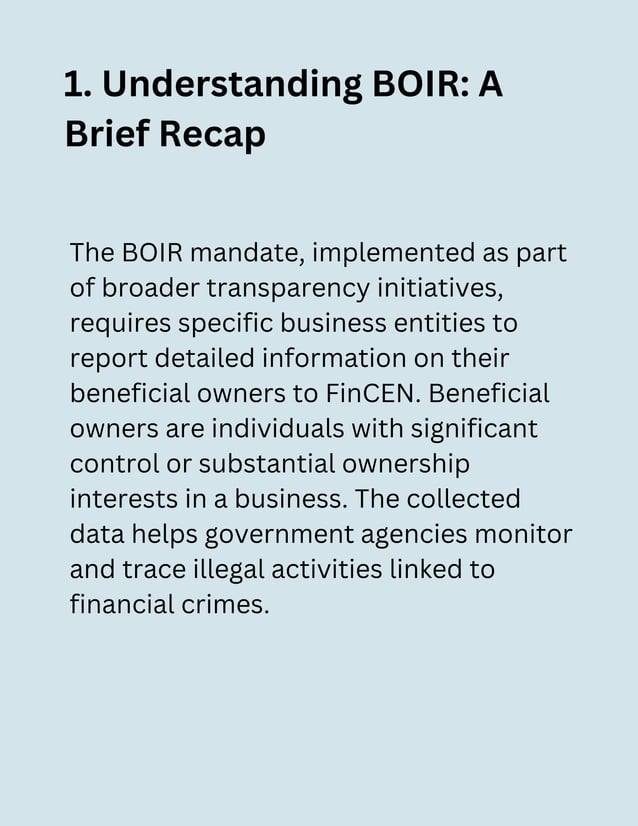Understanding BOIR: Your Guide to Beneficial Ownership | PDF