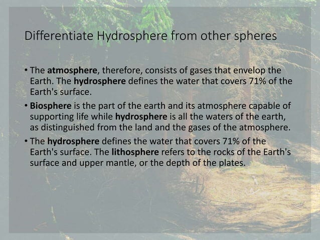 Biosphere and hydrosphere | PPT
